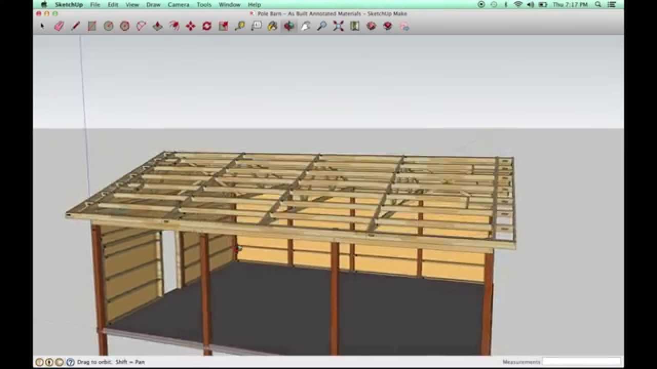 Pole Barn Model in Sketchup