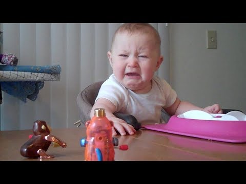 Baby is freaked out by monkey toy | Babies and Toddlers | KYOOT