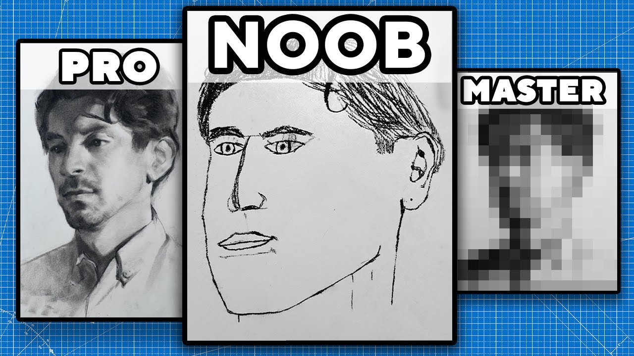 Beginner, Pro & Master Try Drawing The Same Portrait