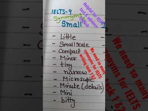 Synonyms of SMALL for IELTS test & learn English #shorts.