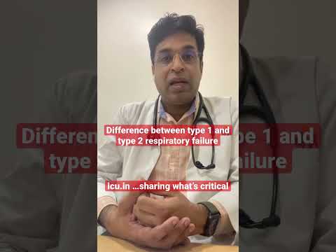#icushort 22: Difference between type 1 and type 2 respiratory failure