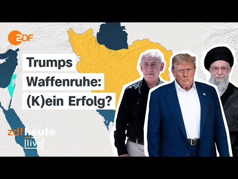 Brüchige Waffenruhe zwischen Israel und Iran – wie es in Nahost jetzt weitergeht | ZDFheute live