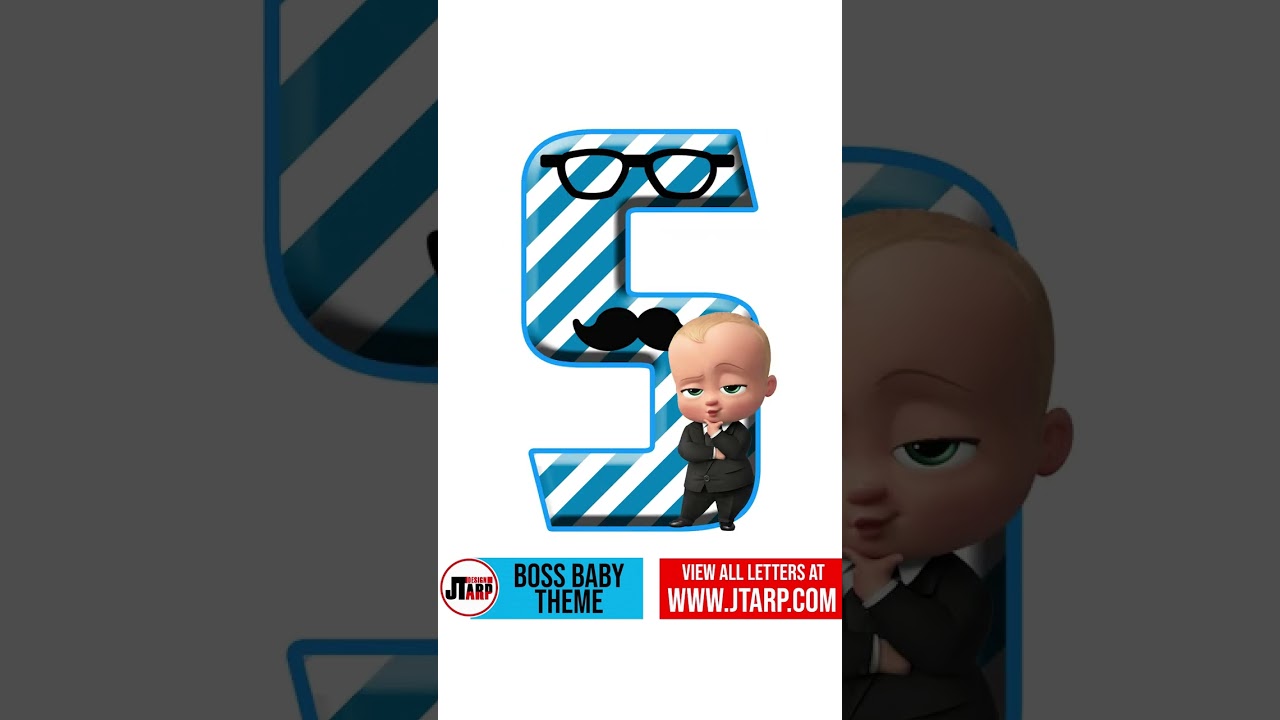 Boss Baby Alphabet Letters and Numbers Free Printable