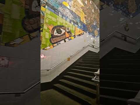 Transfer from Red Line Roosevelt station to the green line Roosevelt green, orange line Station!