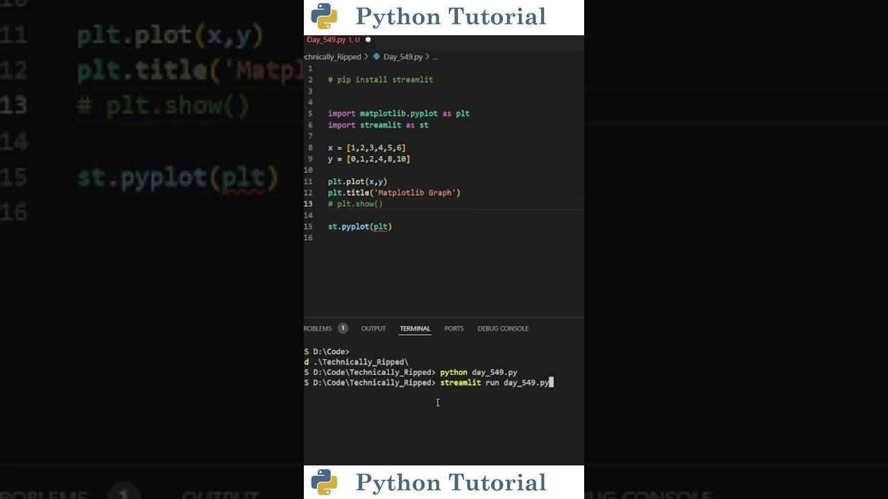 Displaying Matplotlib Graphs In Streamlit Web App | Python Tutorial