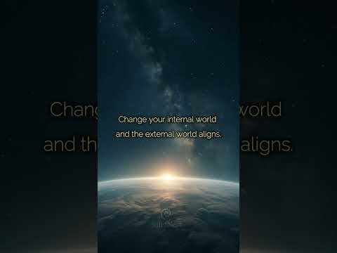 Change your internal world and the external world aligns.