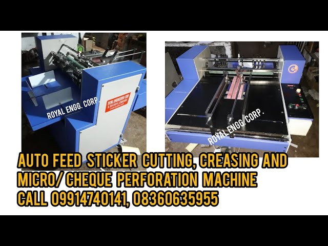 Half Cut Sticker Label Cutting Machine - Auto feeder half sticker ...