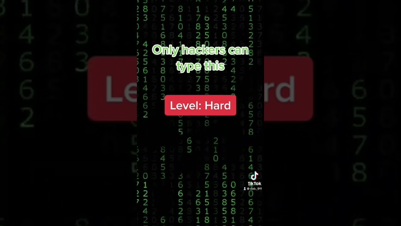 Only hackers can type this