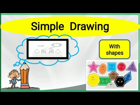 Simple Drawing WITH SHAPES I Now Anyone Can Draw A Scenery