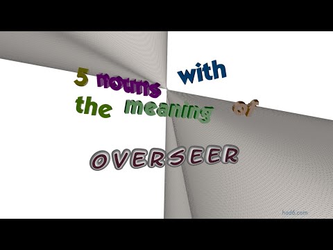 overseer - 8 nouns which are synonym of overseer (sentence examples)