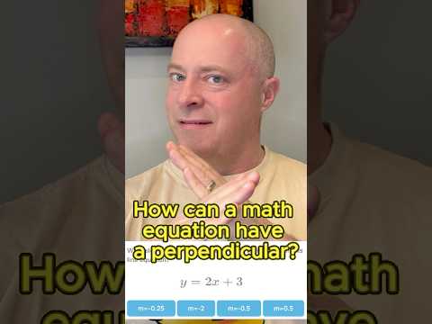 Find the perpendicular slope from a y=mx+b linear equation #math #slope #algebra #perpendicular