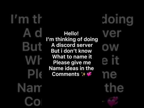 Please give me name ideas for a discord server πβ¨