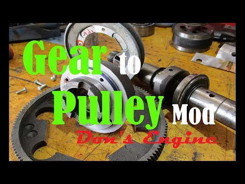 Gear hub modification for a pulley on the Monarch 10EE