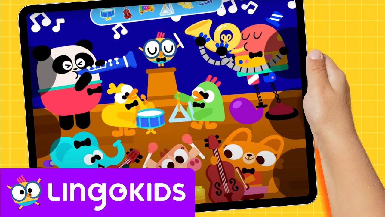 MUSICAL INSTRUMENTS STICKER GAME 🎶🎻 Gameplay for Kids 🕹️ | Lingokids
