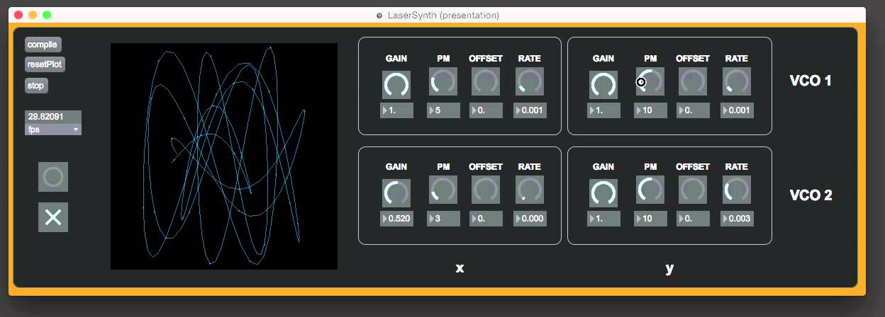 Max/MSP Laser Abstract Generator WIP
