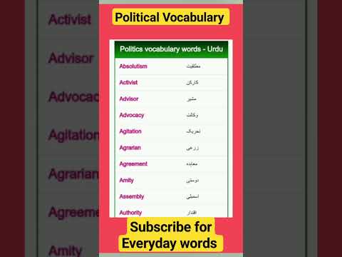 Political Vocabulary 😱❤😱 #youtube #youtubeshorts #ytshorts