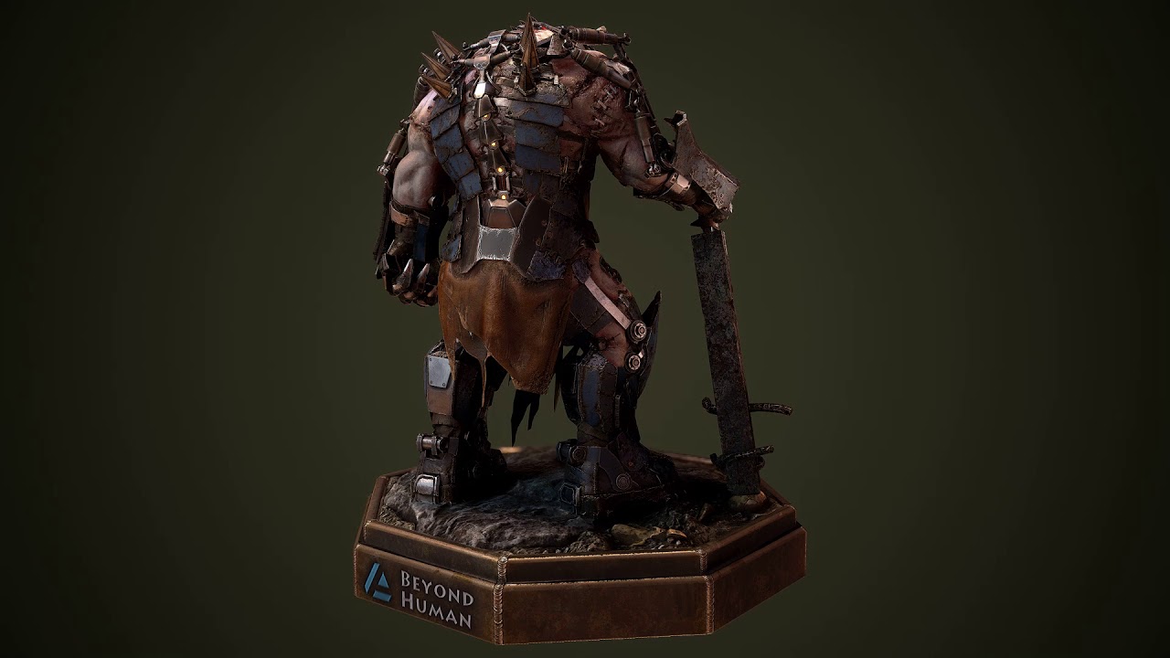 Artstation's Beyond Human entry neutral pose turntable