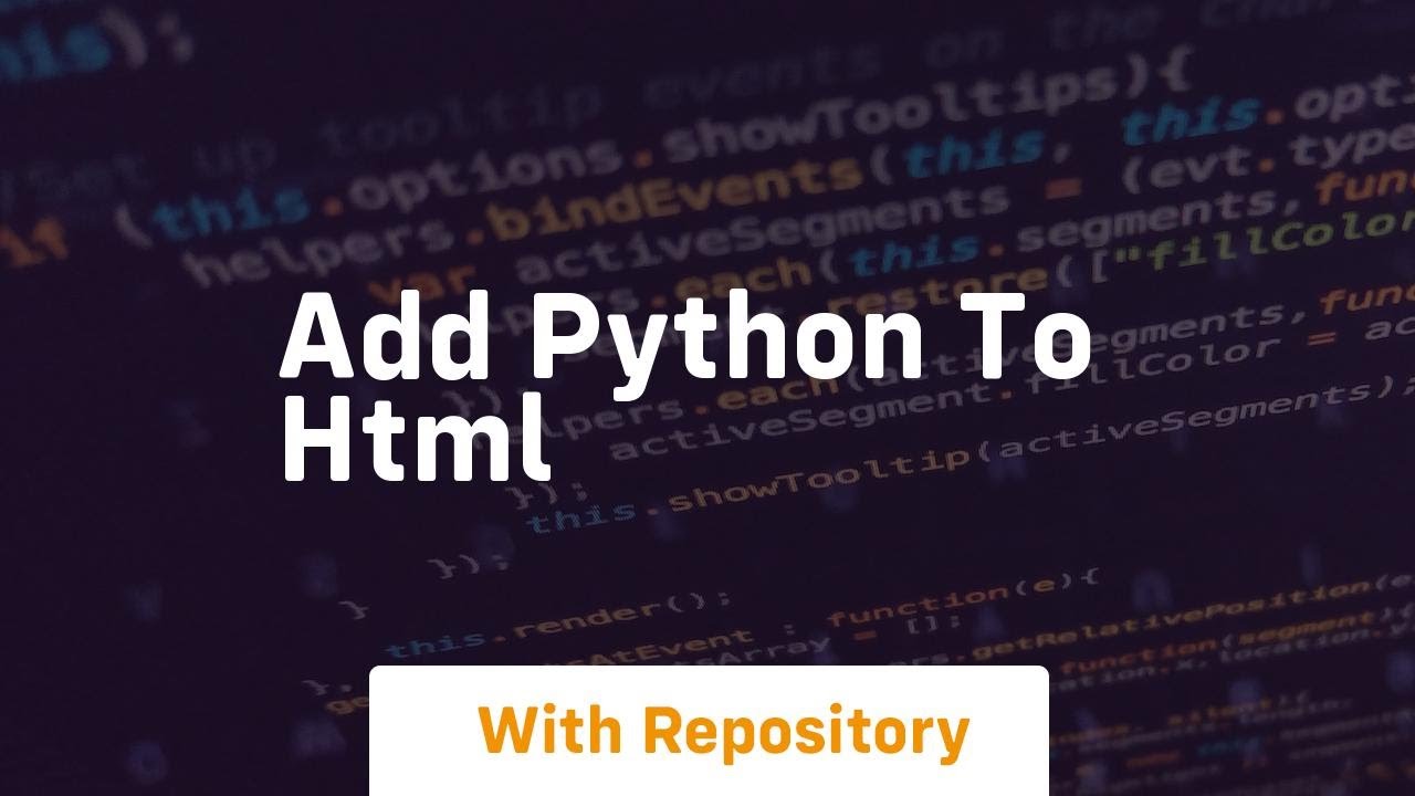 add python to html