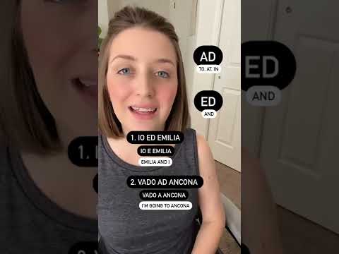 How to use ad and ed in Italian #shorts