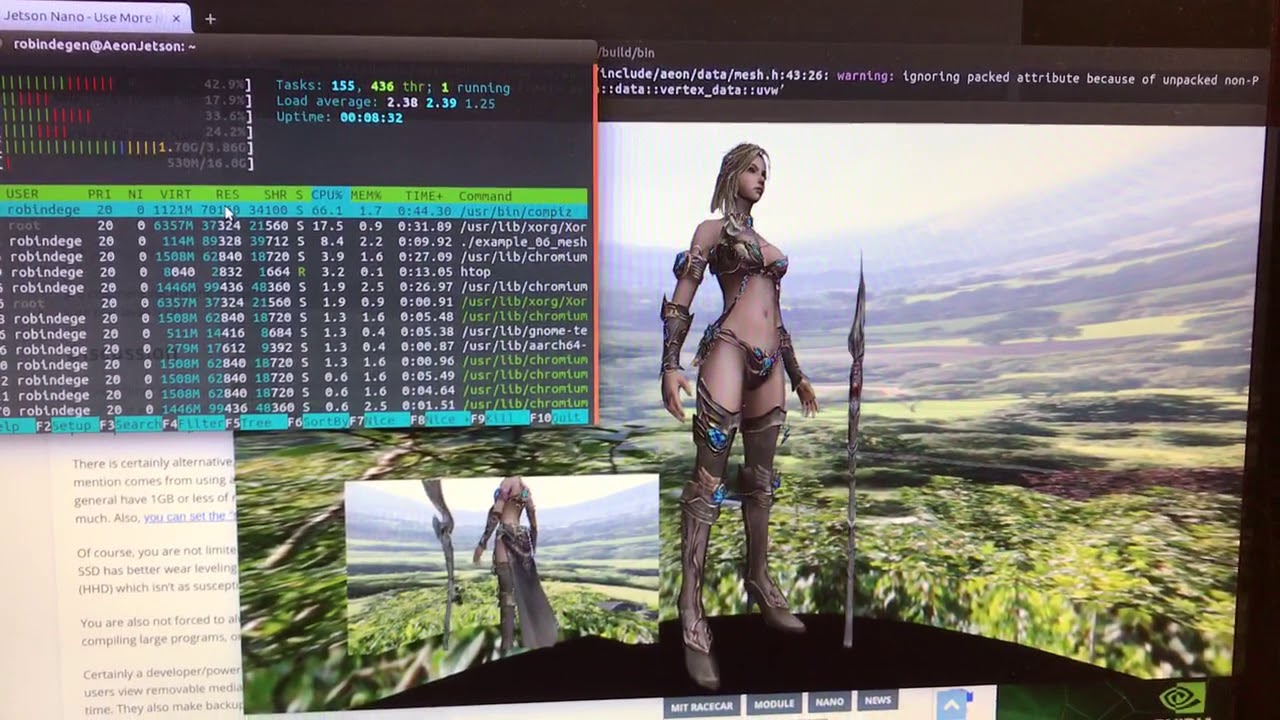Aeon Engine running on NVidia Jetson Nano