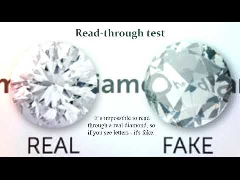 How to tell the difference between a real and fake diamond.