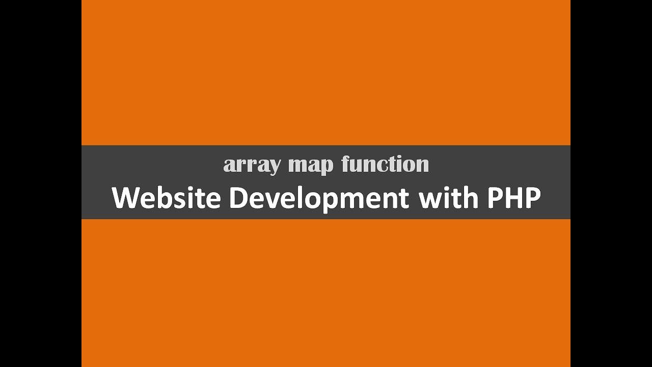 array map function  website development with php