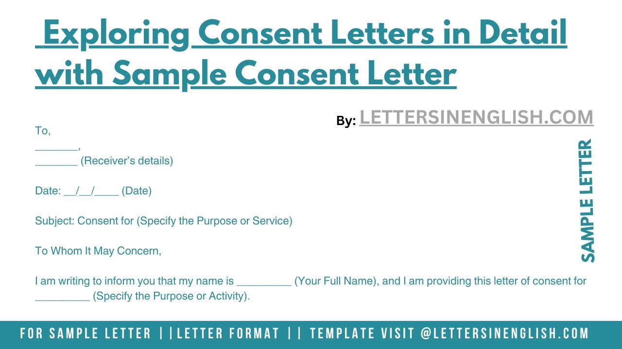 Exploring Consent Letters in Detail with Sample Consent Letter