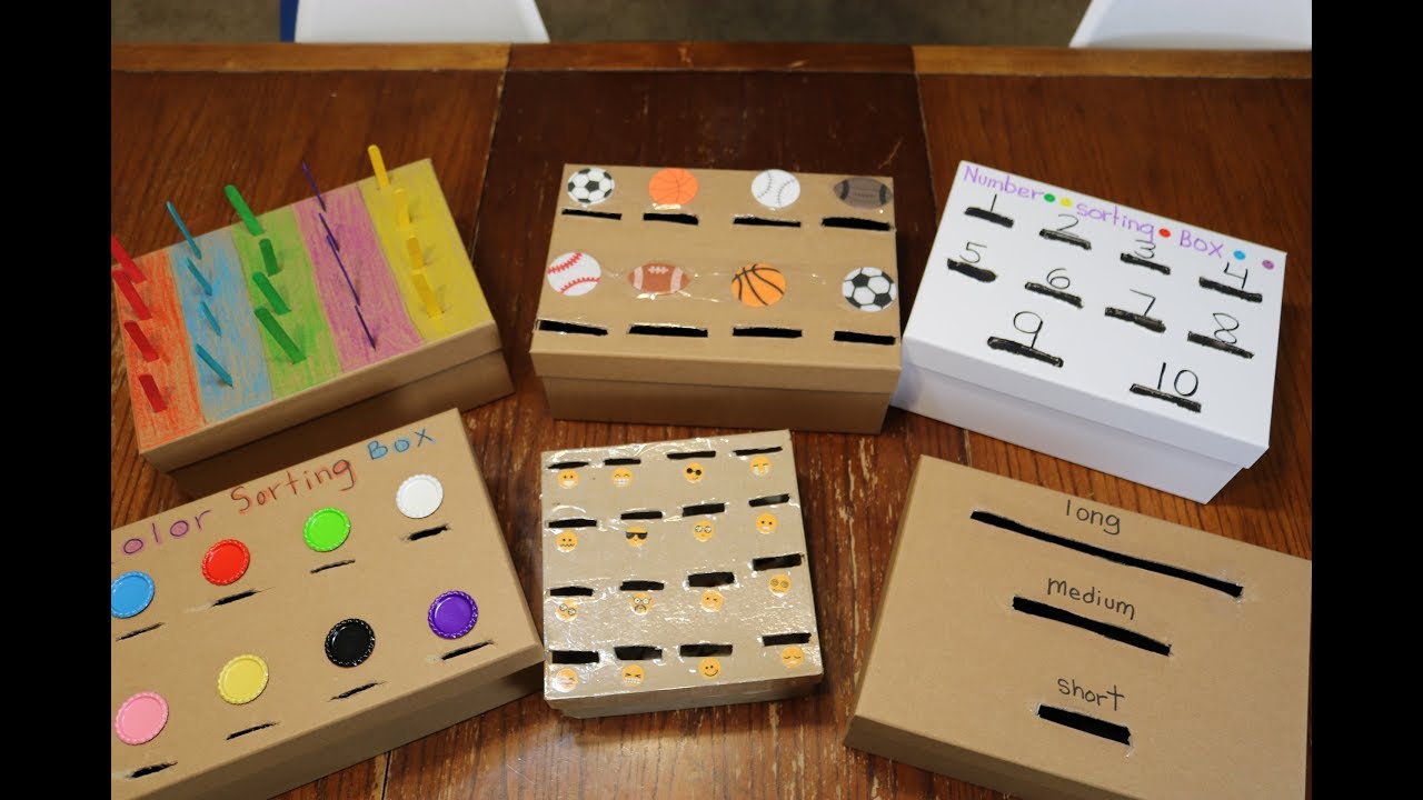 Preschool Task Boxes for Early Learning and Basic Skills Practice