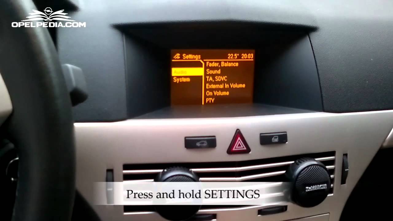 Opel Astra H secret menu