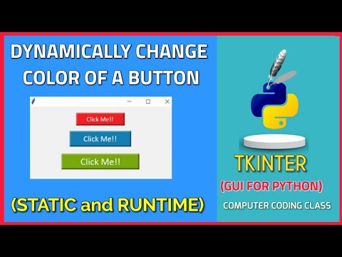 How to Change Color of a Tkinter Button After Click | Python Tkinter ...