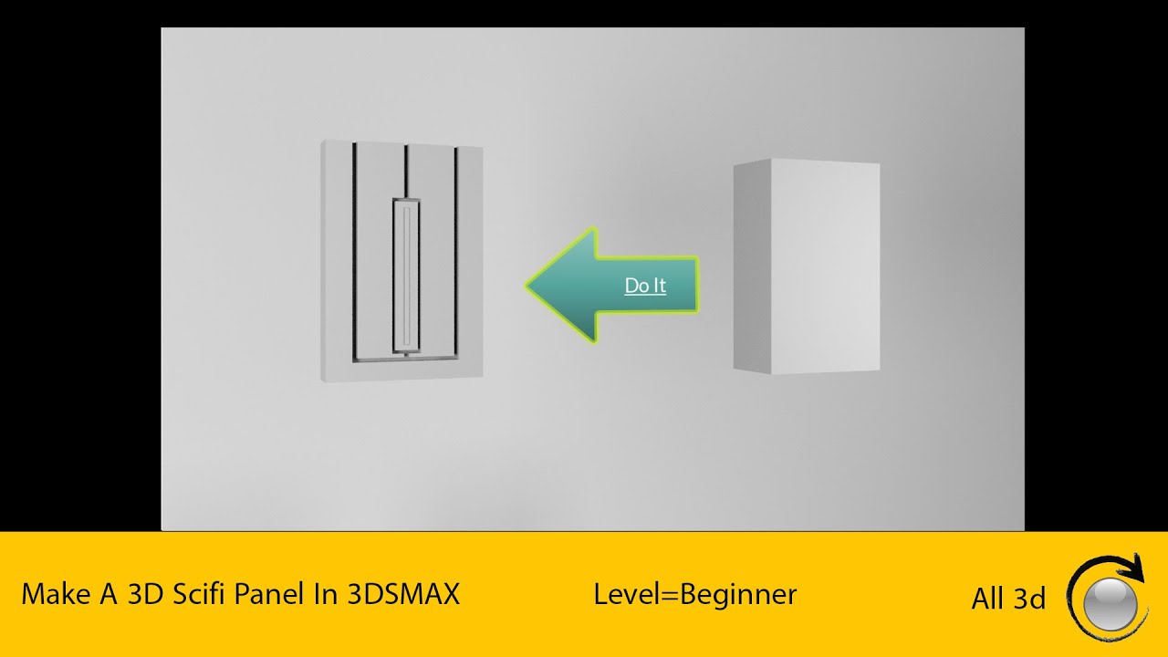 Make A 3D Scifi Panel In 3DSMAX