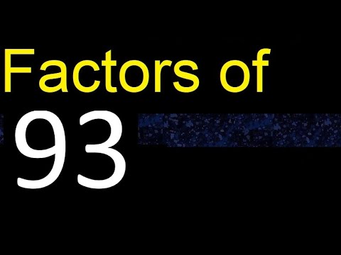 factors of 93 , how to find factors of an integer, dividers of . quick method trick fast