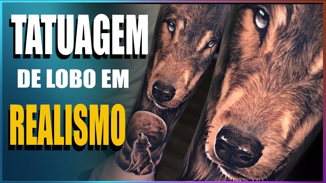 ✅PASSO A PASSO TATUAGEM DE LOBO EM REALISMO