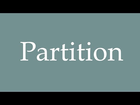 How to Pronounce ''Partition'' Correctly in French