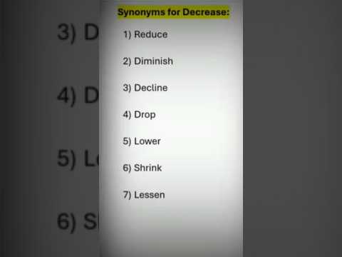 Synonyms for Decrease #howtolearnidiomsandphrases #englishlanguagetest