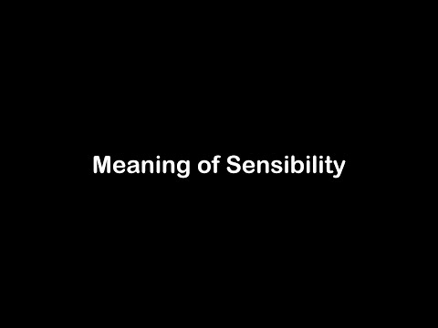 What is the Meaning of Sensibility | Sensibility Meaning with Example