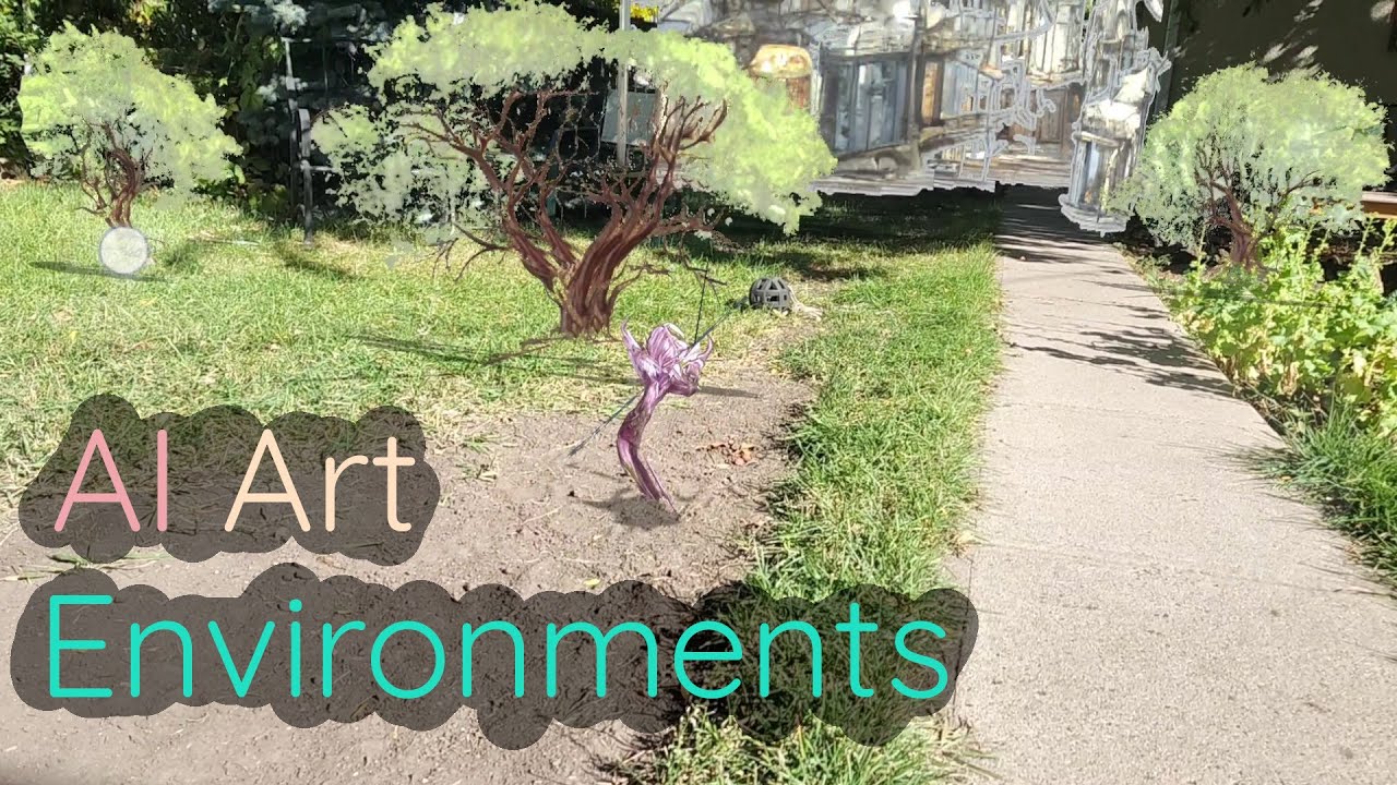 Using AI art to create game environments.