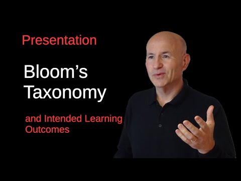 Blooms Taxonomy and Intended Learning Outcomes