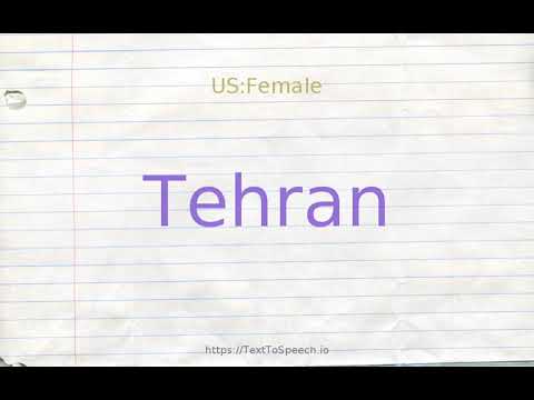 How to pronounce tehran