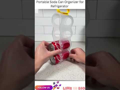 Portable Soda Can Organizer for Refrigerator Clear Plastic Fridge Soda Can Organizer