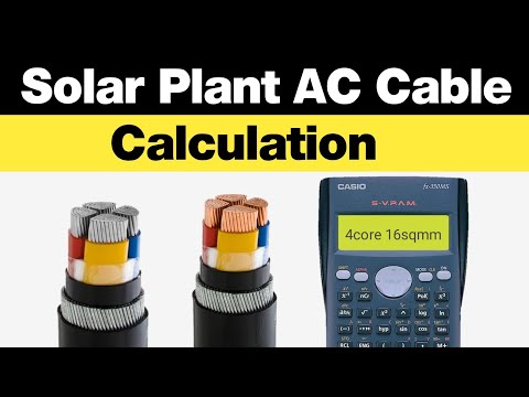Solar AC cable sizing Calculation Cable Size Calculation Excel Formula Sheet