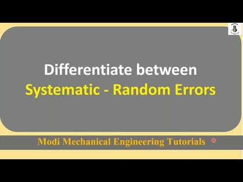 Difference between systematic and random Errors | errors and its types|Types of errors| metrology
