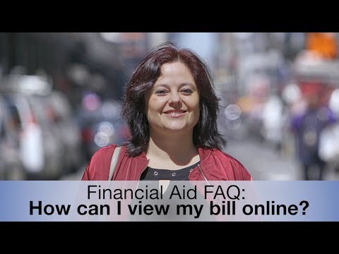 Financial Aid FAQ: How can I view my bill online