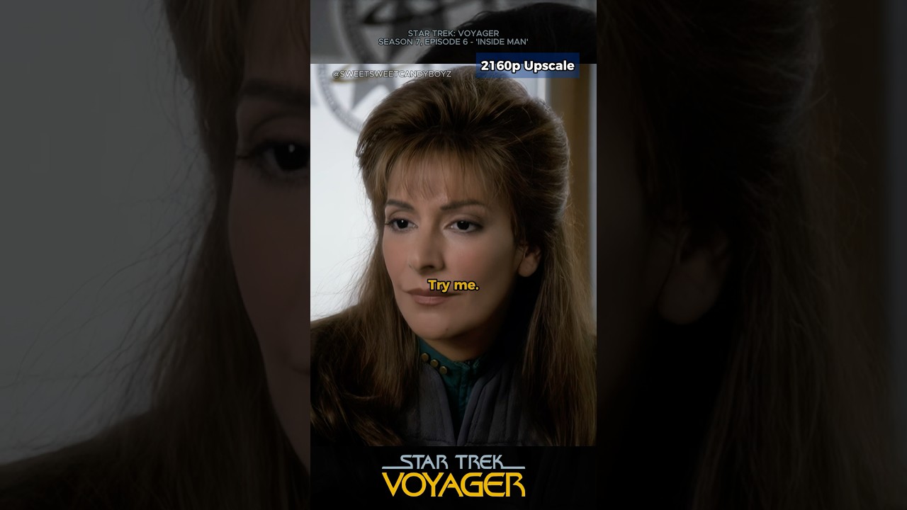 [4K] Deanna Troi flexing | Star Trek: Voyager S07E06 'Inside Man' #shorts #startrek #clips