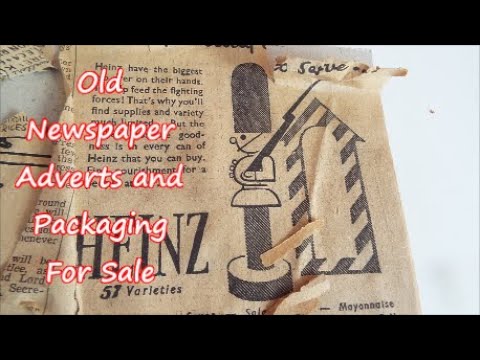 Old War Time Newspaper Advertisments (Part 8) and Old Food Packaging For Sale