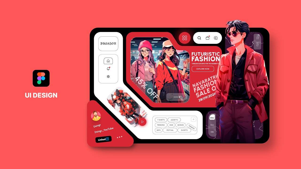 Futuristic E-Commerce Website UI Design in Figma: Step-by-Step Web Design Tutorial