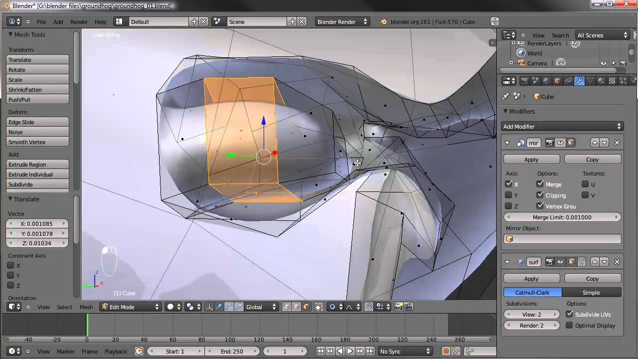 Character Modeling: Creating a Cartoon-Style Groundhog -- Part 01