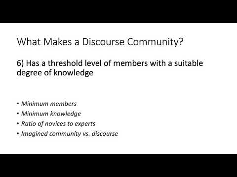 Discourse Community Activities – Dr. A's AIS 3070 Course Site