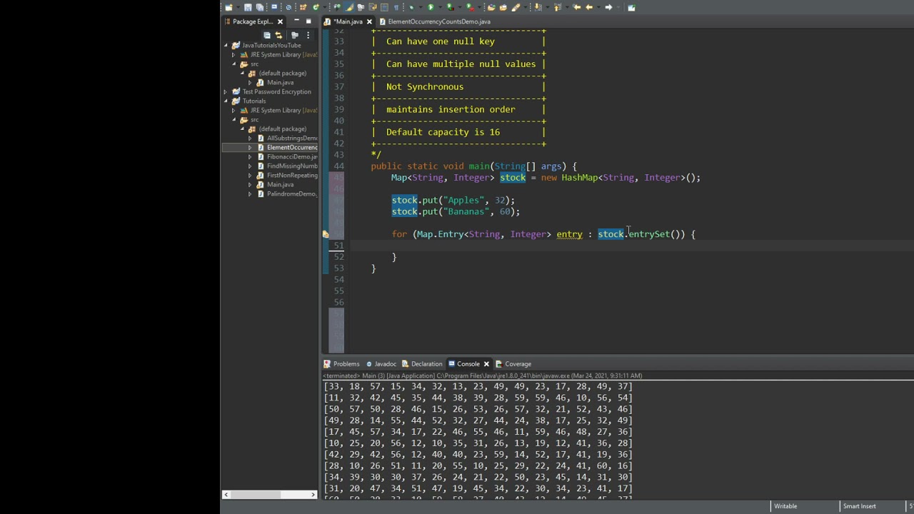 Java - #34 - Map, Map.Entry, HashMap, LinkedHashMap