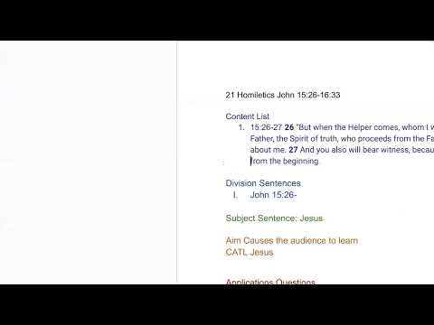 Homiletics John 16